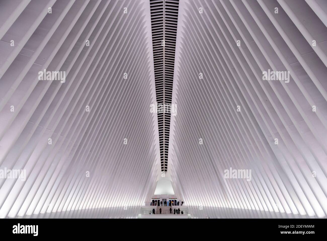 The interior rooftop of Oculus Station Stock Photo - Alamy