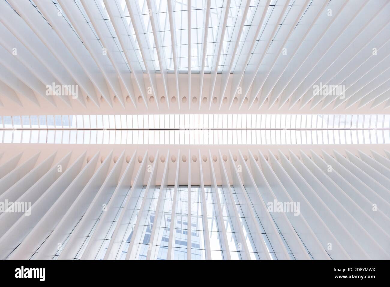 The interior rooftop of Oculus Station Stock Photo - Alamy