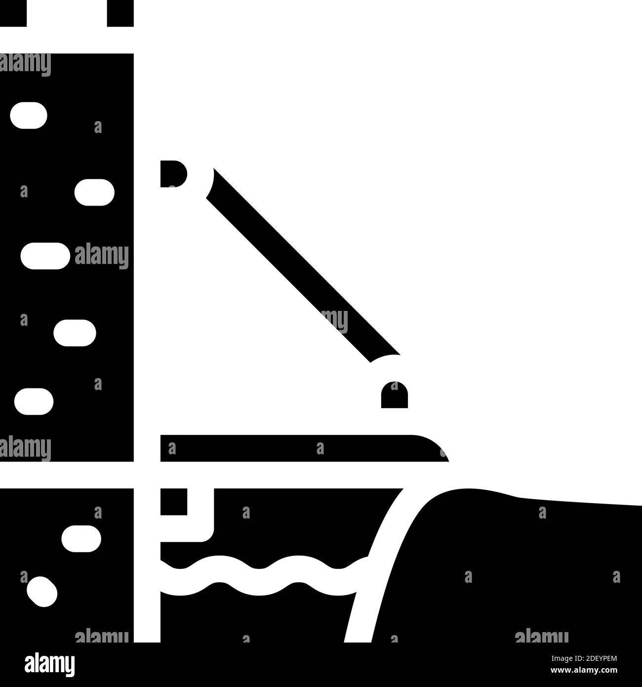 suspension bridge glyph icon vector illustration black Stock Vector ...