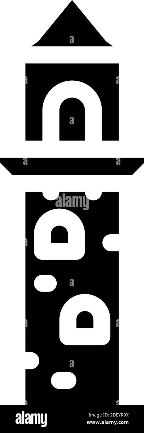 lookout tower glyph icon vector illustration black Stock Vector Image ...