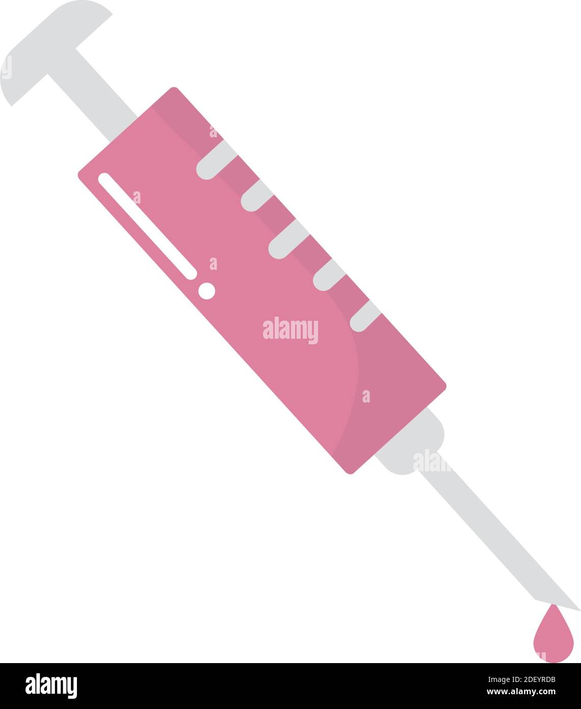 syringe of a pink color with a drop Stock Vector Image & Art - Alamy