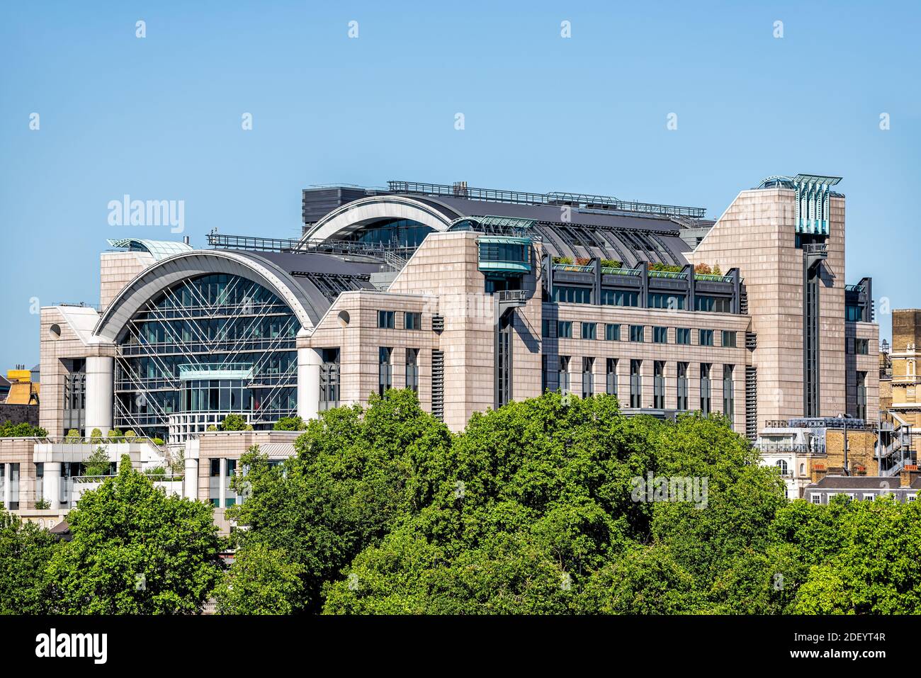 London, UK - June 22, 2018: Underground station Charing cross exterior ...