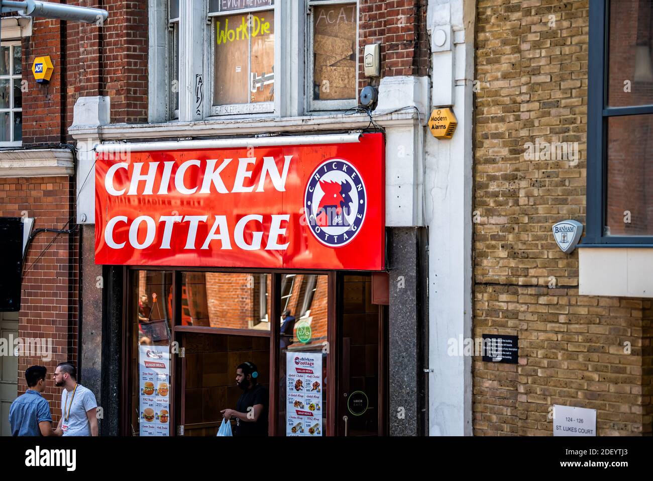 London, UK - June 22, 2018: Chicken Cottage restaurant fast food store ...