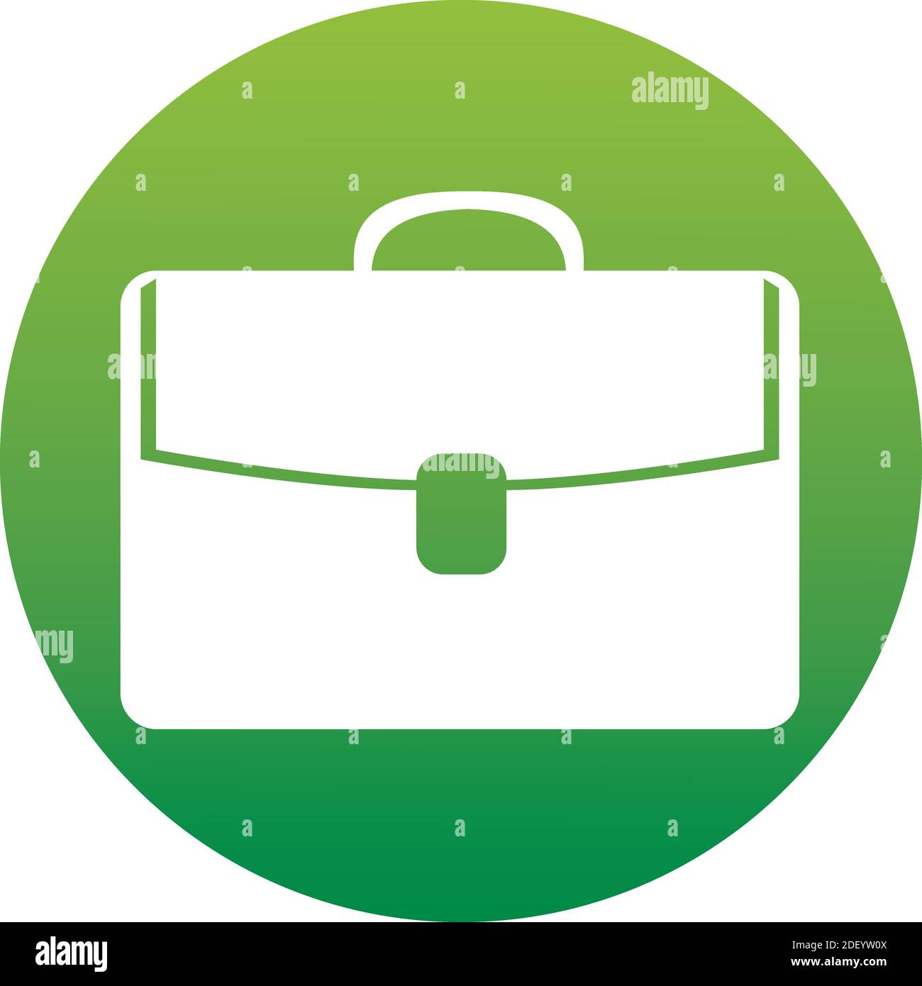 Briefcase icon in circle . Icon button, graphic design element of a set ...