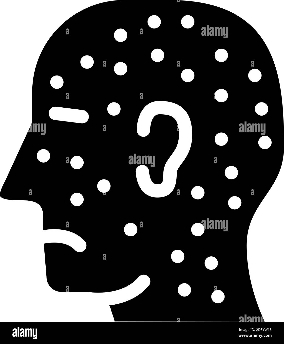 allergic rash glyph icon vector illustration black Stock Vector Image ...