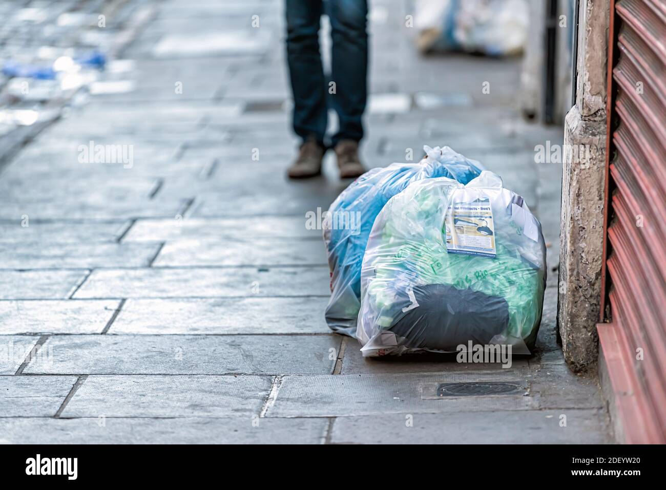 London, UK - June 22, 2018: Strutton ground narrow alley street with ...