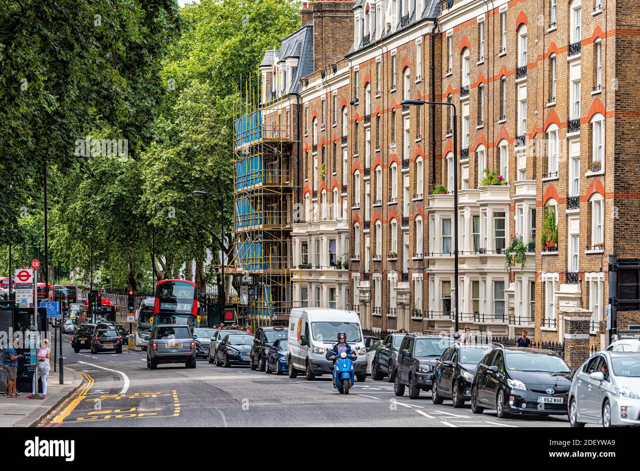 London, UK - June 23, 2018: Chelsea Bridge road street by Lister ...