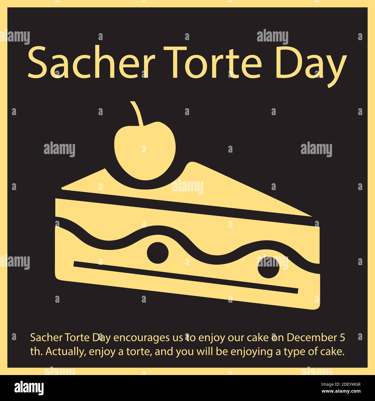 Sachertorte chocolate cake Stock Vector Images - Alamy