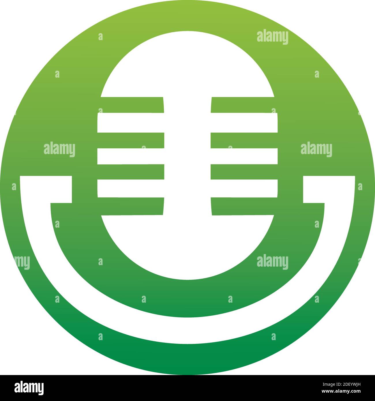 Vector retro microphone icon on white background. Icon, button, graphic ...