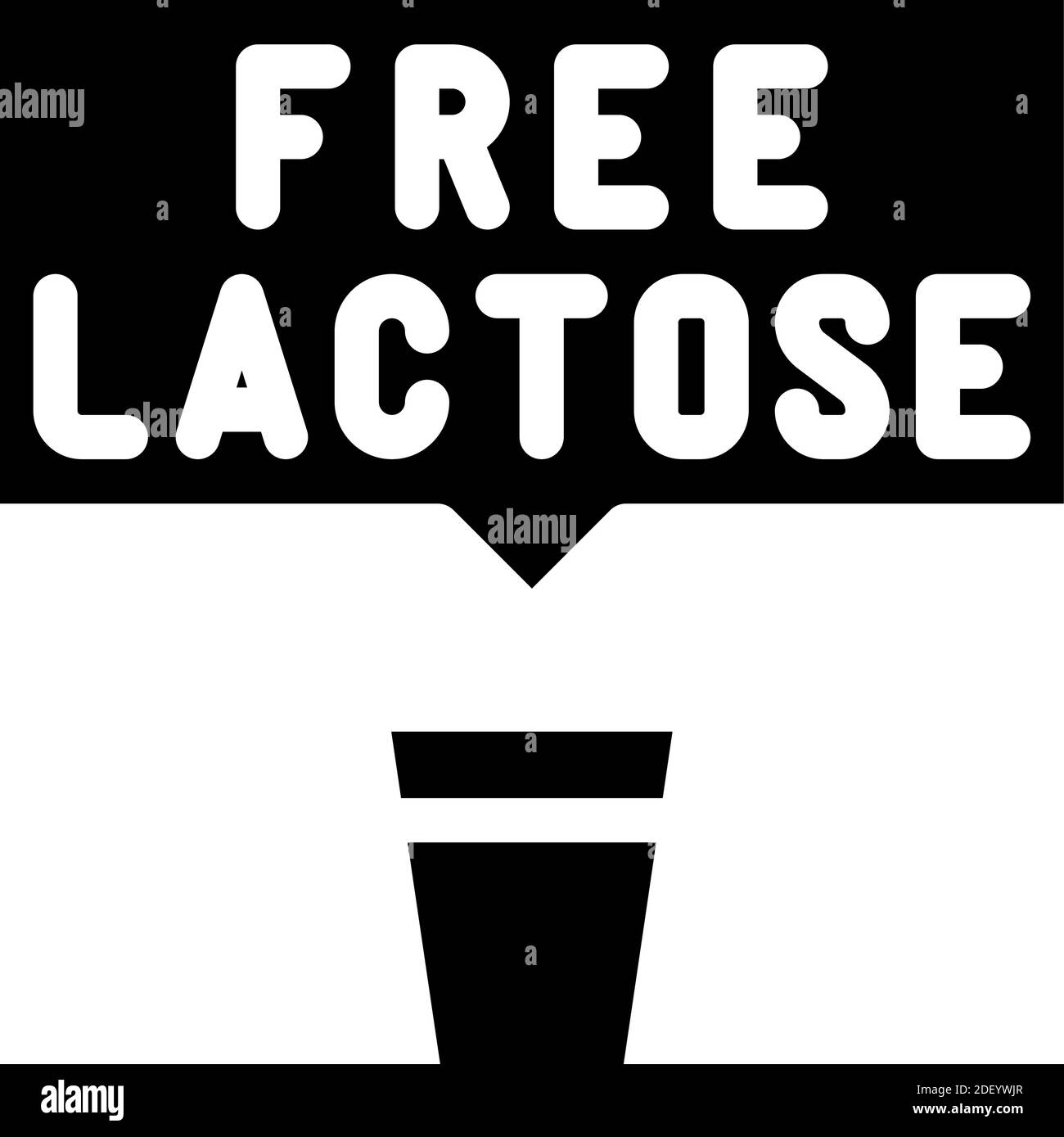 free lactose milk glyph icon vector illustration Stock Vector Image ...