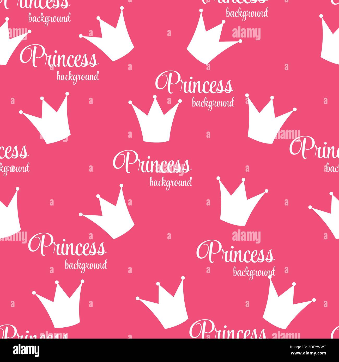 Princess Crown Seamless Pattern Background Illustration Stock Photo - Alamy