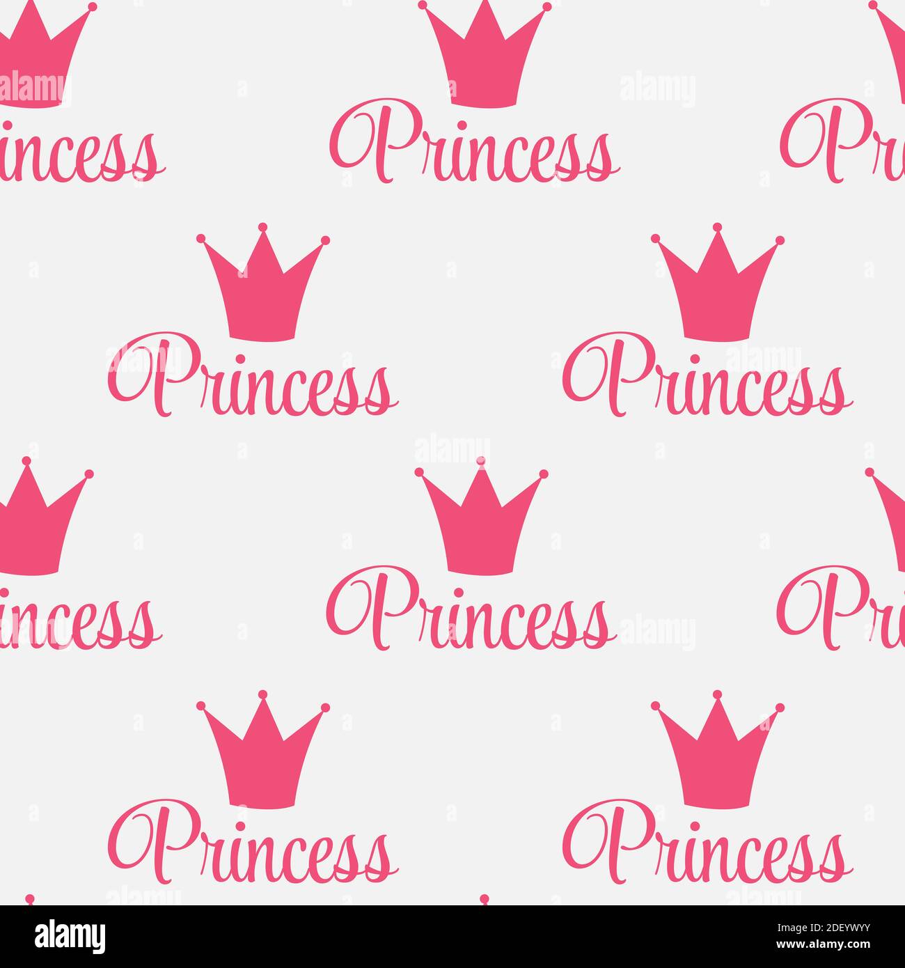 Princess Crown Seamless Pattern Background Illustration Stock Photo - Alamy