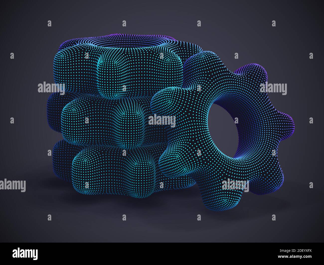 Digital gears mechanism Stock Vector Images - Alamy