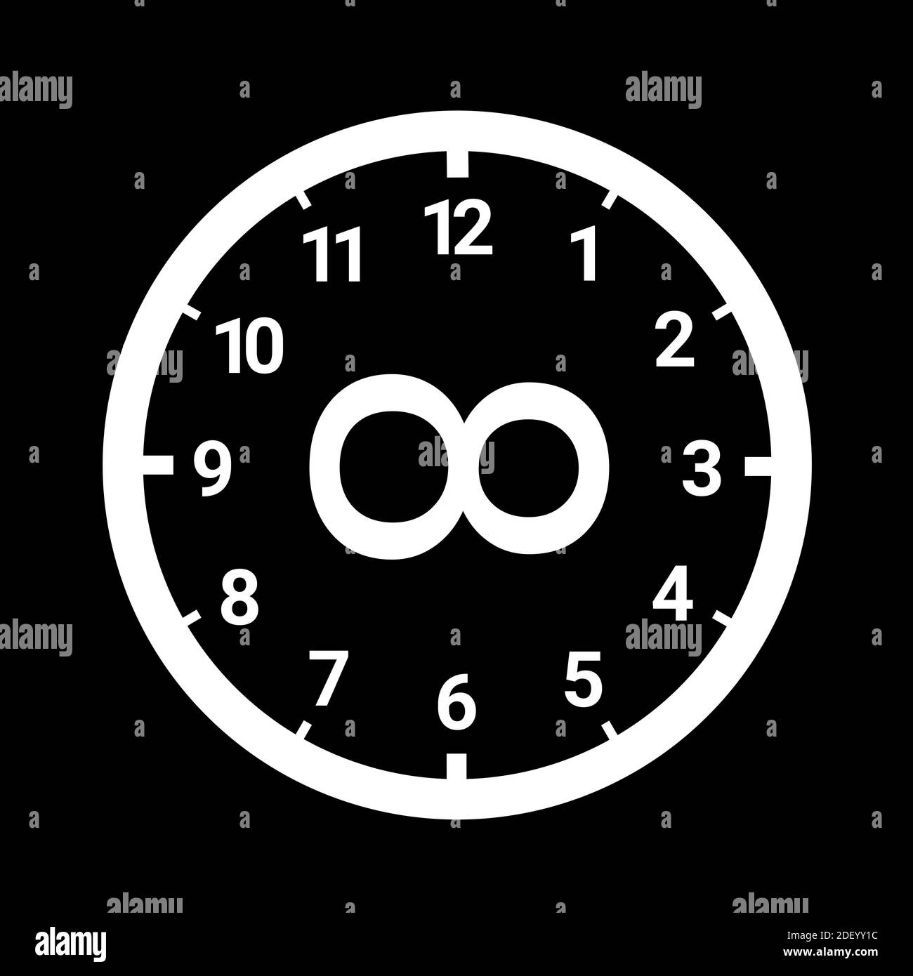 Clock dial and lemniscate symbol - eternity, infinity and eternal ...