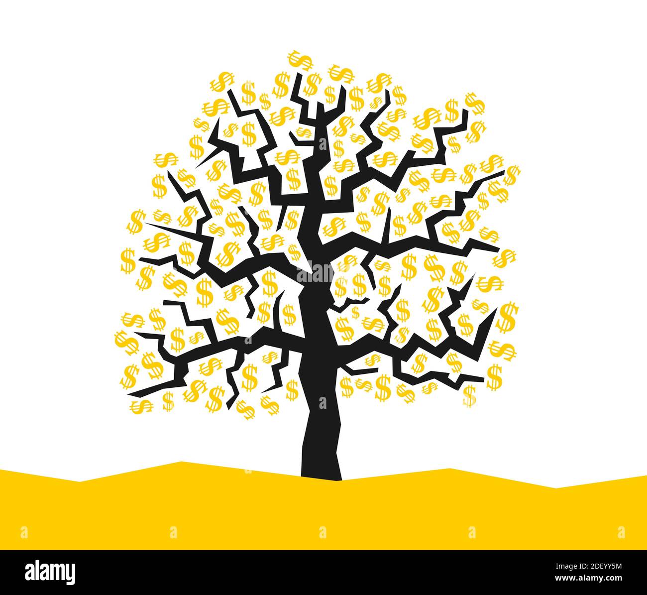 Money is growing on the tree - richness, wealth and be rich and wealthy ...