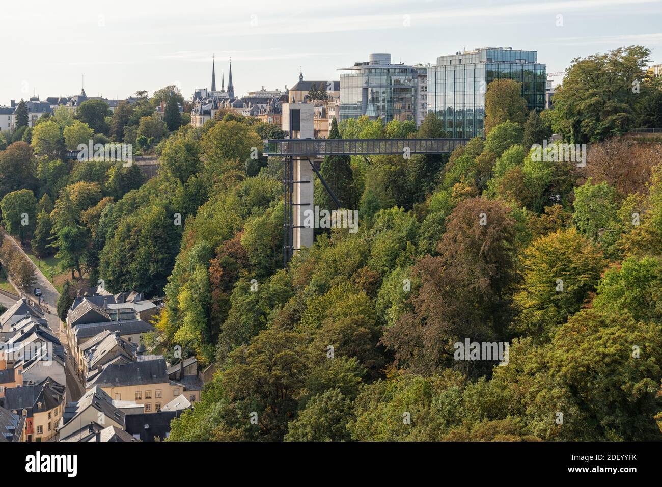 Elevator in Luxembourg Pfaffenthal Oberstadt Stock Photo - Alamy