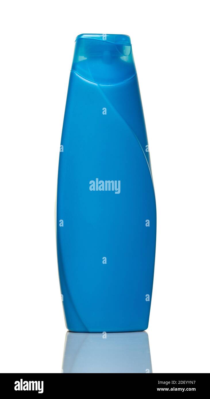 Blue shower gel bottle isolated on white background Stock Photo - Alamy