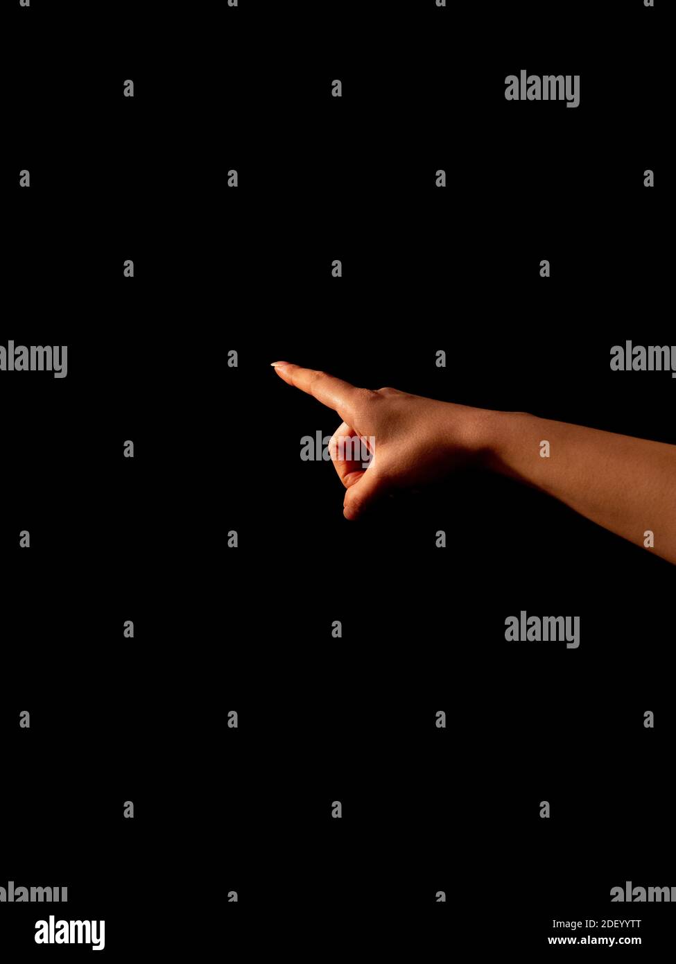 Hand pointing at something hi-res stock photography and images - Alamy