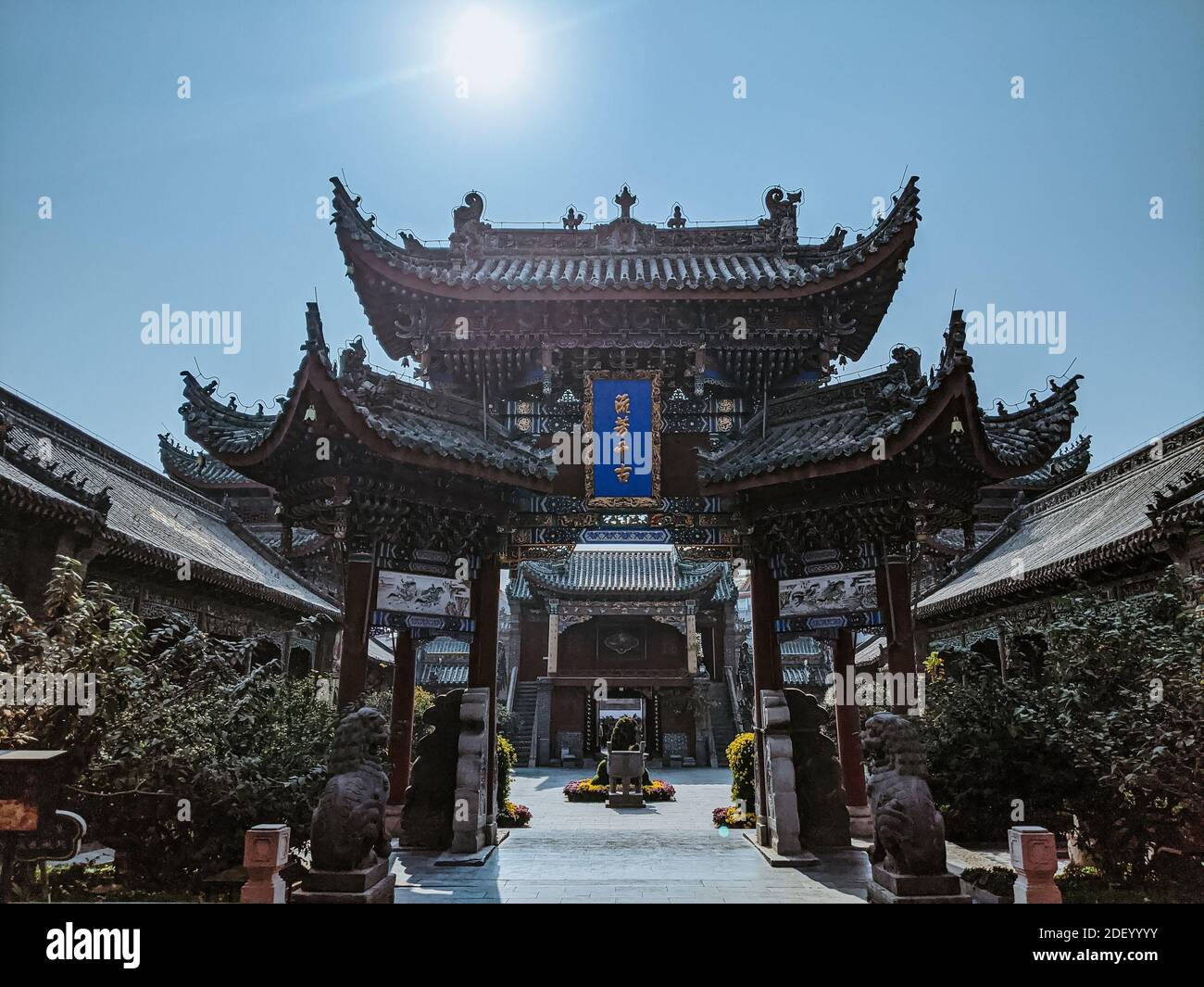 A low angle shot of a historic Kaifeng temple in China Stock Photo - Alamy