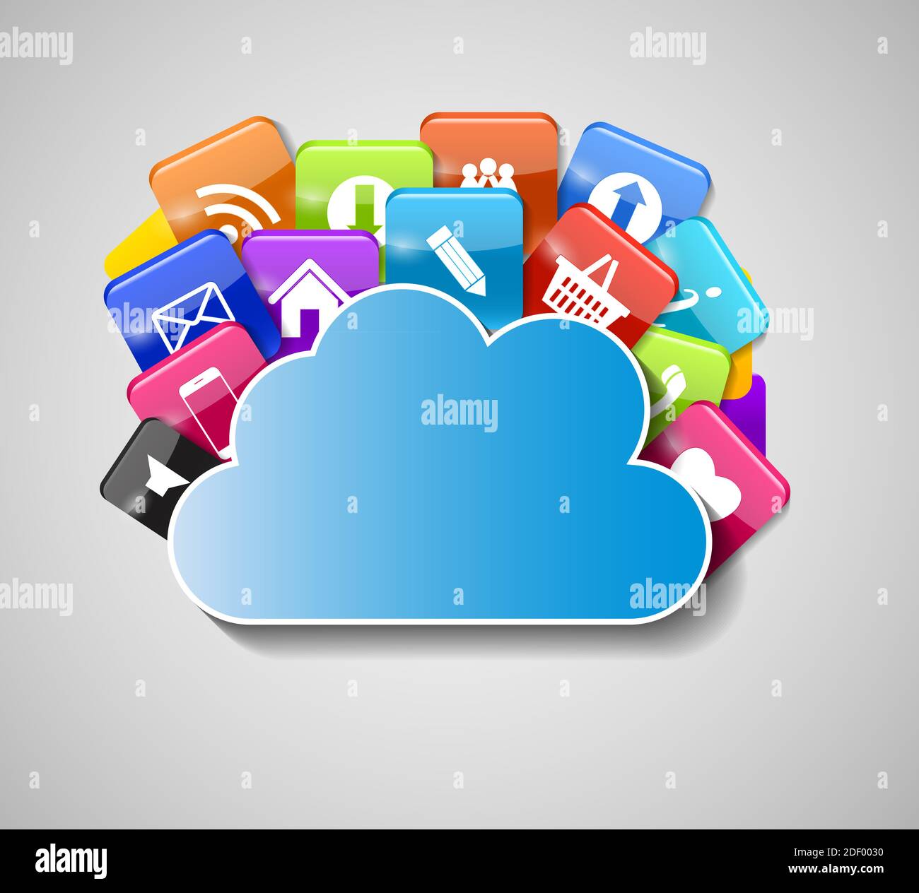 Cloud Computing Concept Illustration. EPS 10 Stock Photo - Alamy