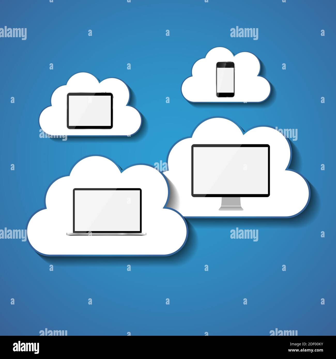 Abstract Cloud Computing Concept Illustration Stock Photo - Alamy