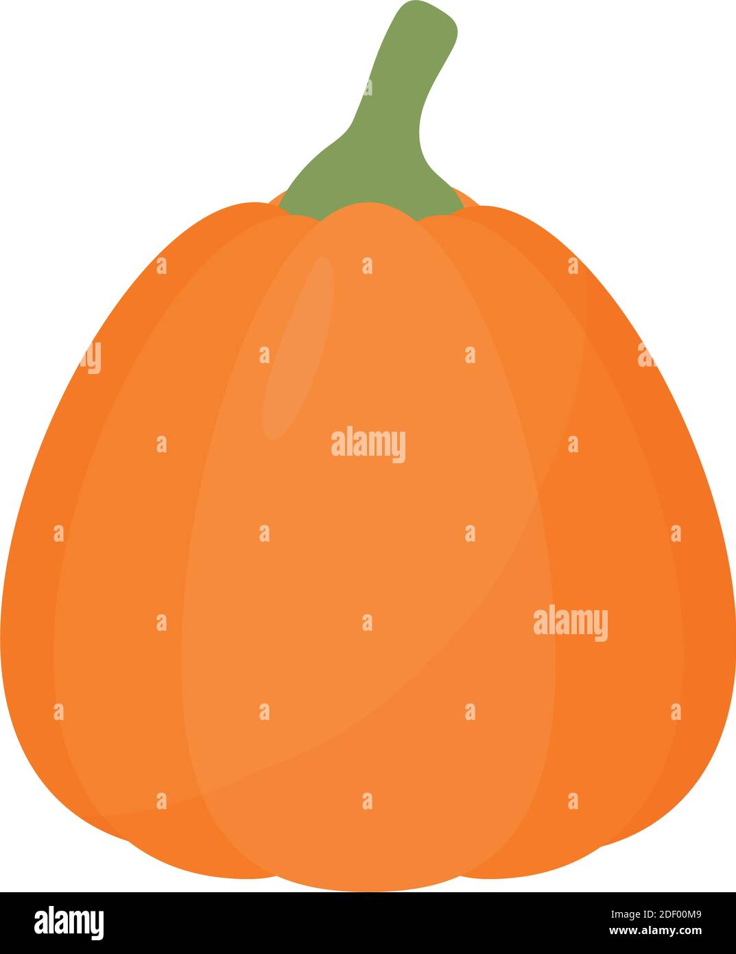 pumpkin of orange color with stalk Stock Vector Image & Art - Alamy