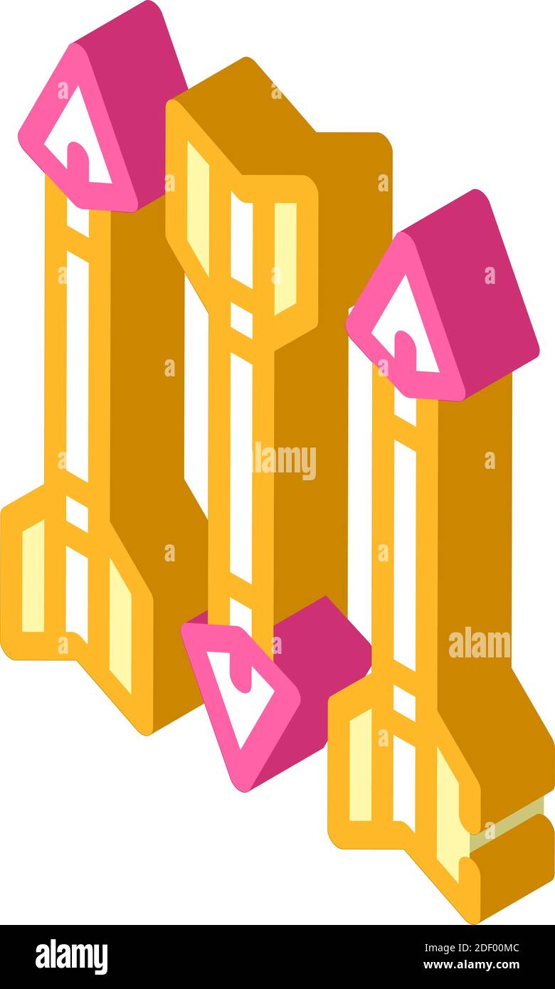 arrows bolts isometric icon vector illustration color Stock Vector ...