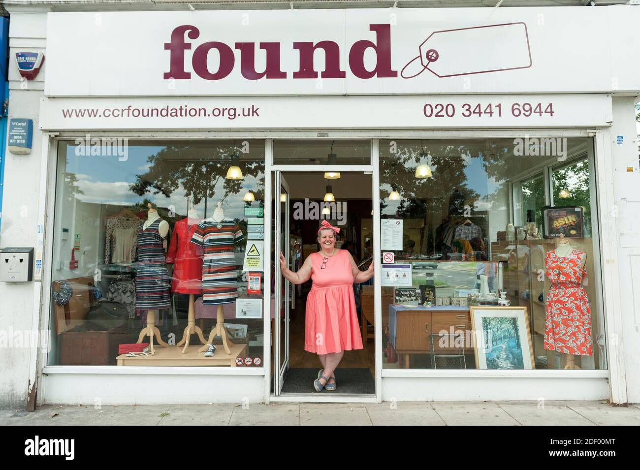 Charity shop called Found in Harrow Greater London with cloths, bric a ...