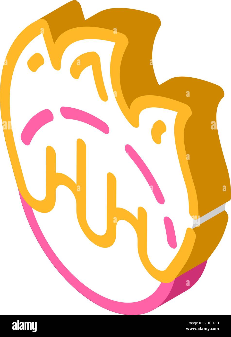 burning projectile isometric icon vector illustration color Stock ...