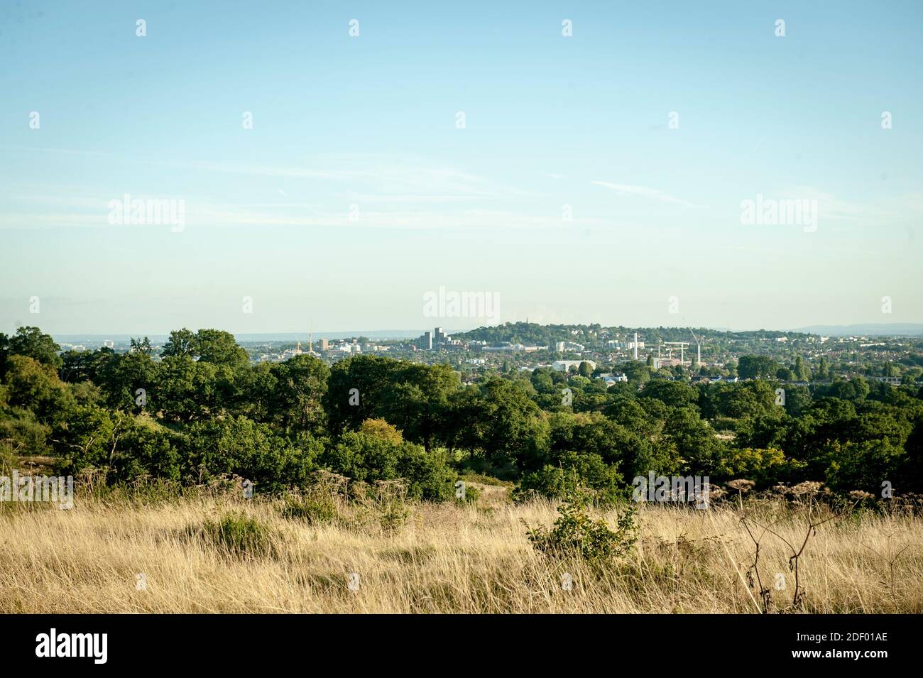 People enjoying evening sun at Harrow View Point Stock Photo - Alamy