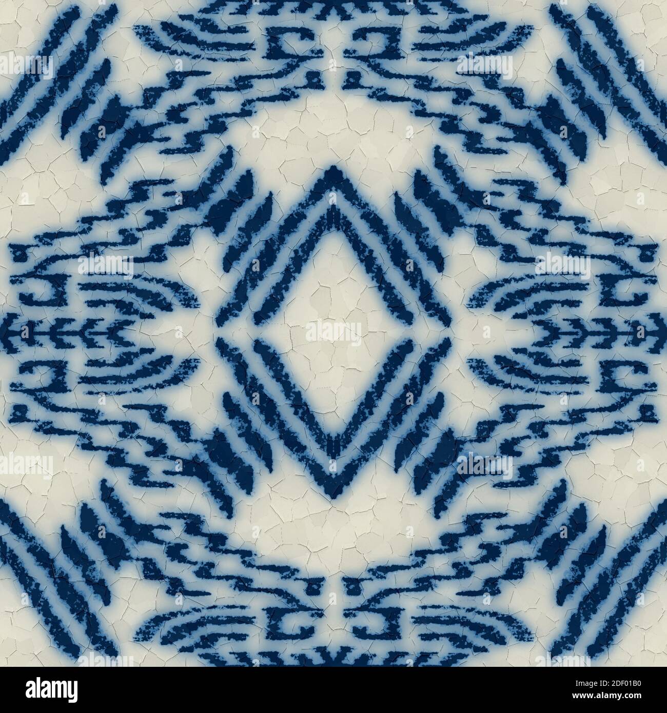 Seamless cracked blue and white ceramic design Stock Photo - Alamy
