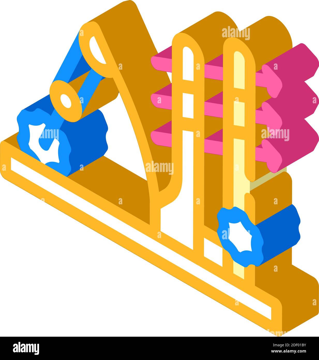 arrow thrower isometric icon vector illustration color Stock Vector ...