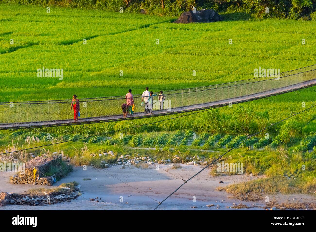 Nepal bridge hanging hi-res stock photography and images - Alamy