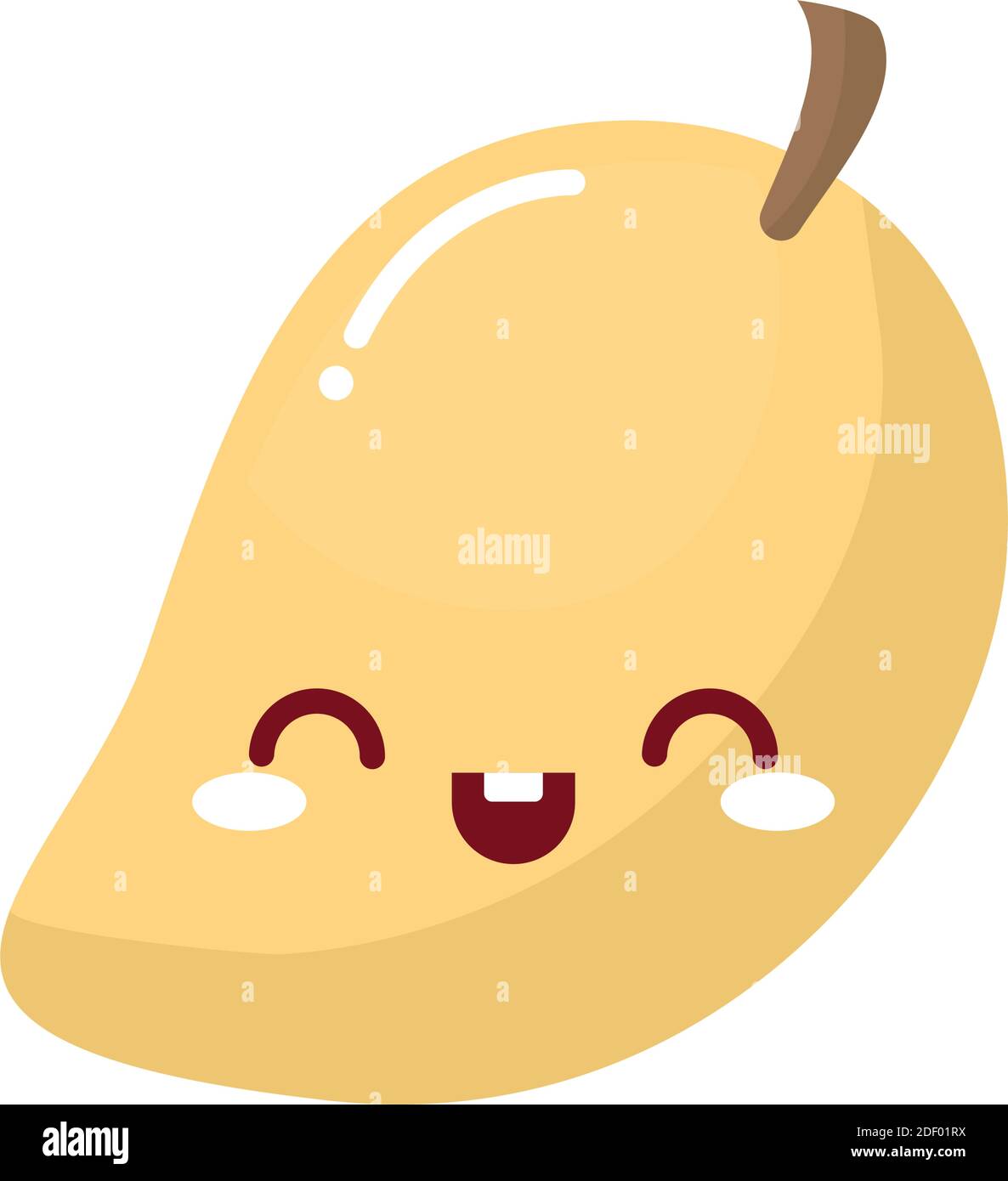 mango kawaii fruit with a smile Stock Vector Image & Art - Alamy