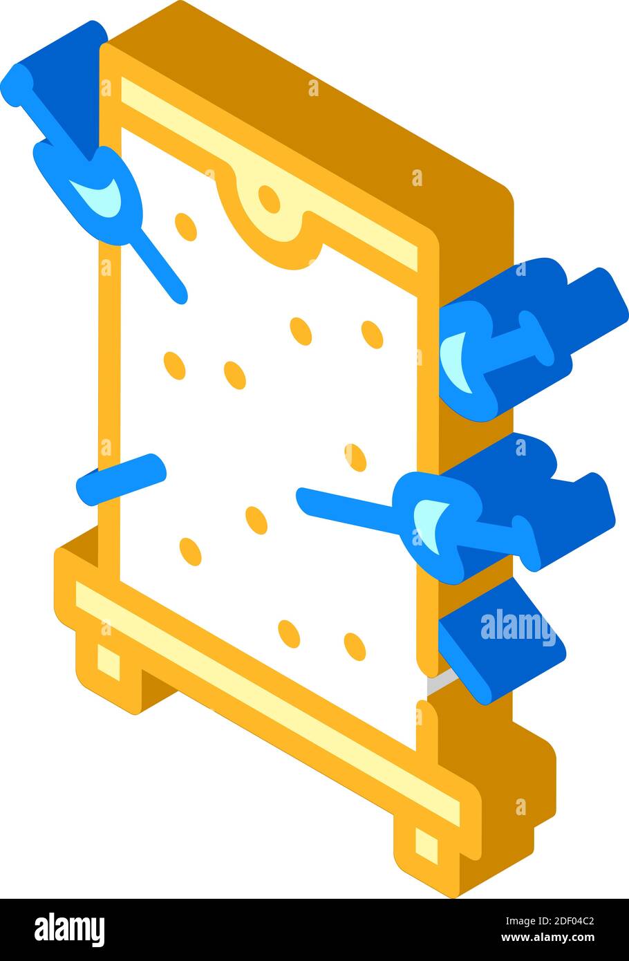 magic box with swords isometric icon vector illustration Stock Vector ...