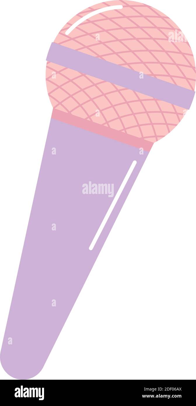 microphone of a purple color on white background Stock Vector Image ...