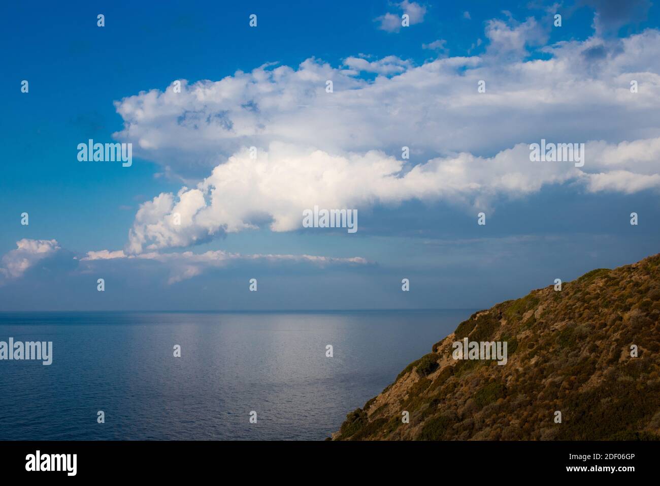 A beautiful shot of a boundless sea under a scenic cloudscape Stock ...