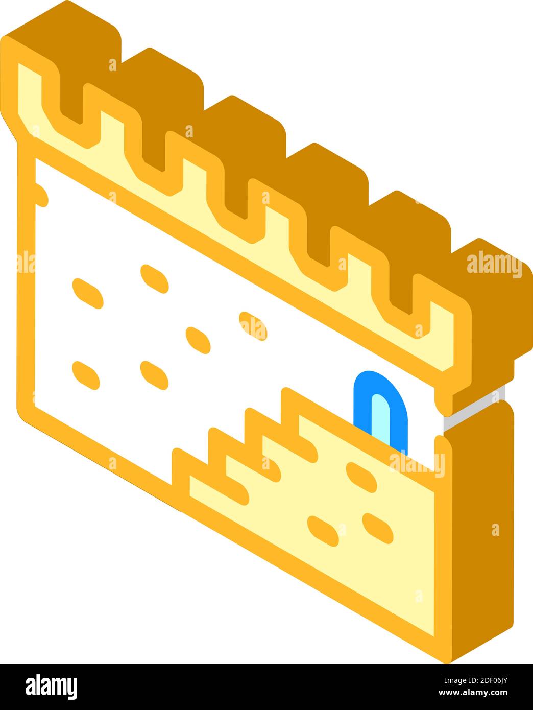 stairs of ancient castle isometric icon vector illustration Stock ...