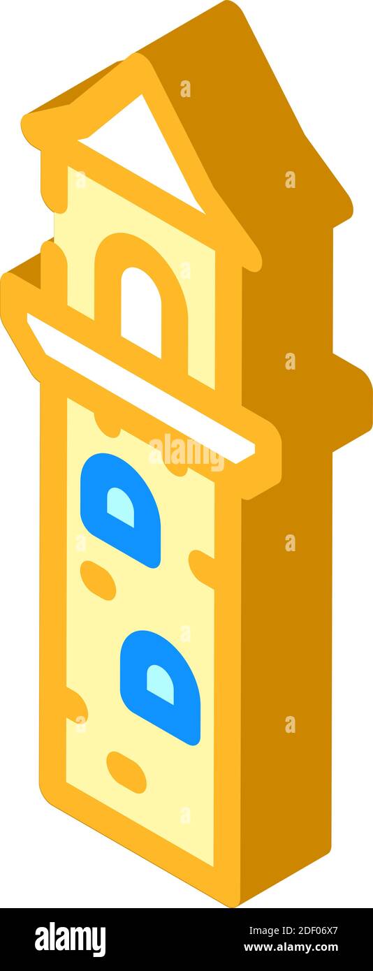 lookout tower isometric icon vector illustration color Stock Vector ...