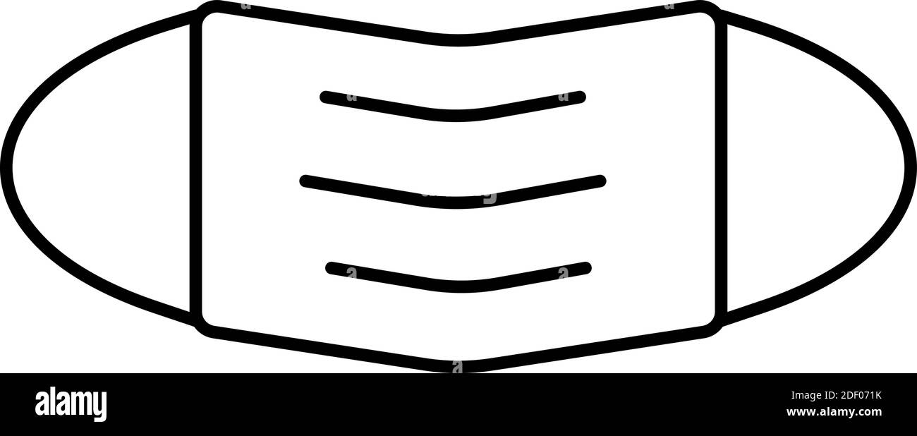 Icon of medical mask simple black outline Stock Vector Image & Art - Alamy