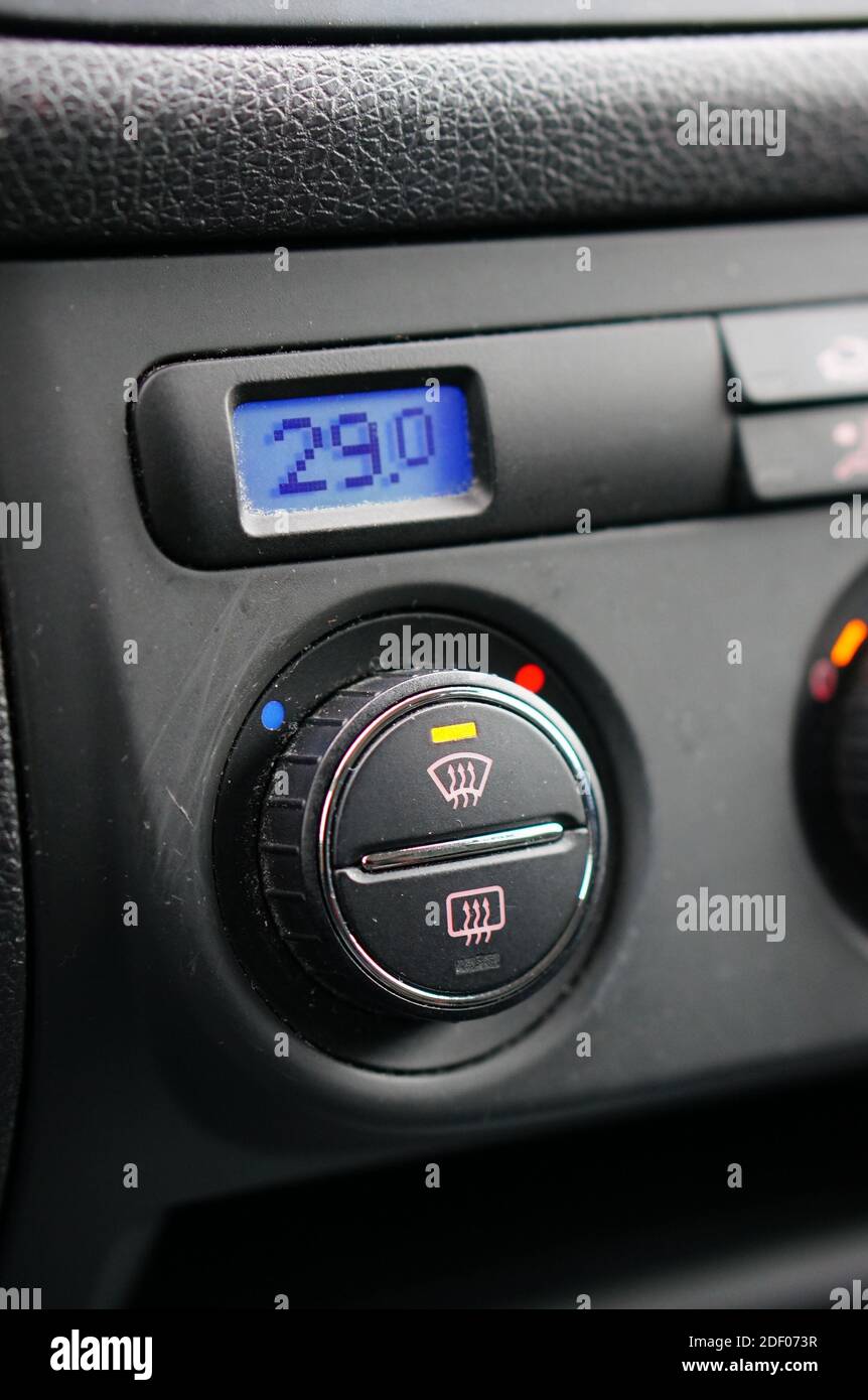 A vertical shot of air conditioning buttons of a modern car Stock Photo ...