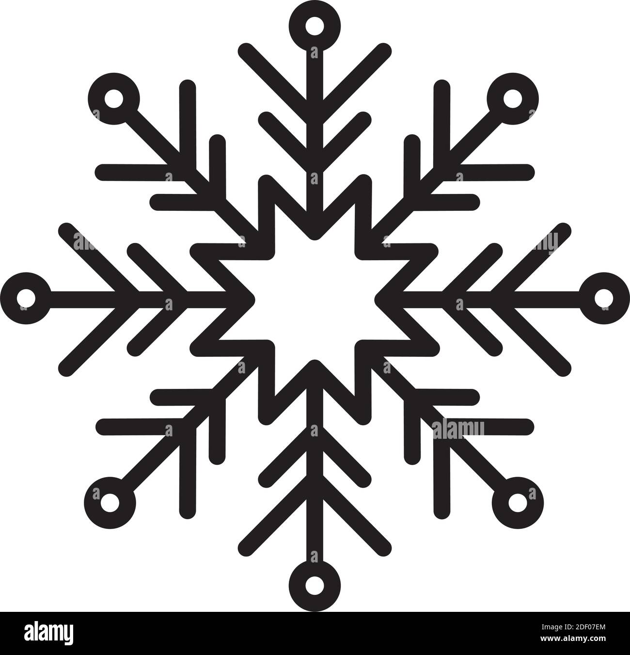 black snowflake on white background Stock Vector Image & Art - Alamy