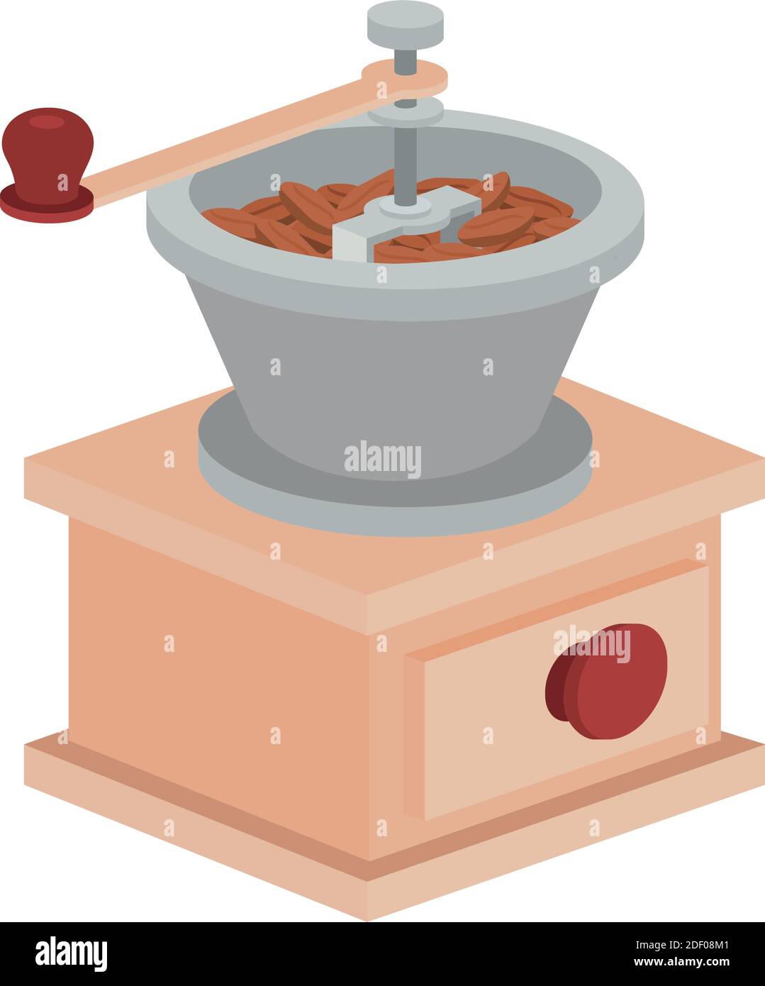 coffee grinding machine on a drawer Stock Vector Image & Art - Alamy