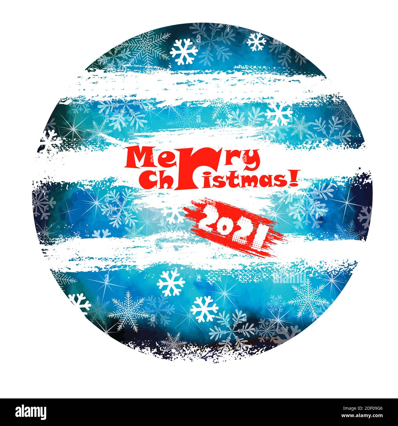 Snow border watercolor Stock Vector Images - Alamy