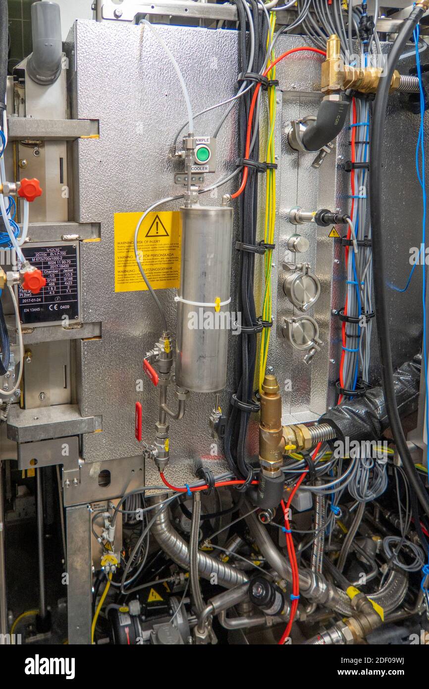 During a repair you can look into the interior of a steam sterilizer ...
