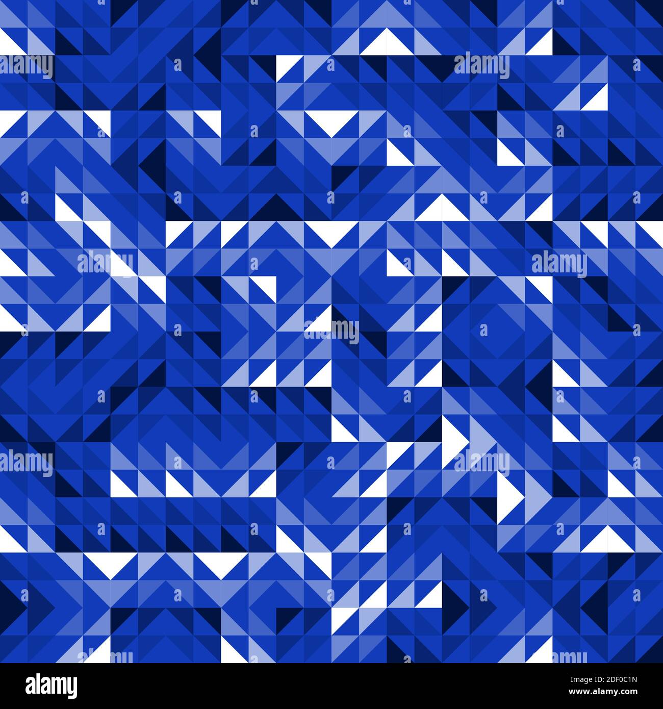 Seamless Blue Geometric Vector Pattern with Triangles. Modern and ...