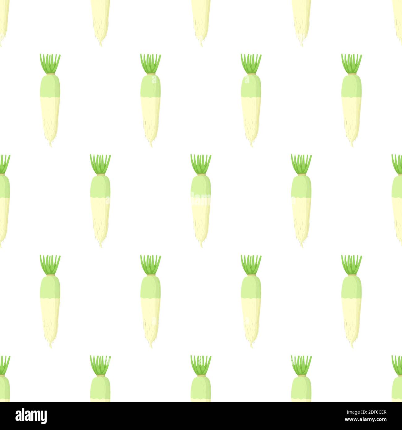 Illustration with colorful daikon vegetable seamless pattern for tissue ...