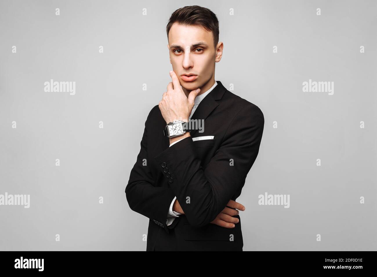 Classic black suit hi-res stock photography and images - Alamy