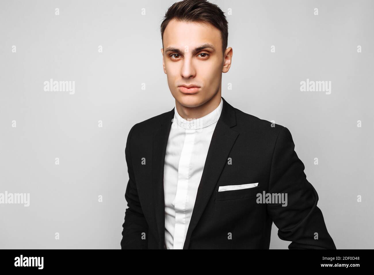 Classic black suit hi-res stock photography and images - Alamy