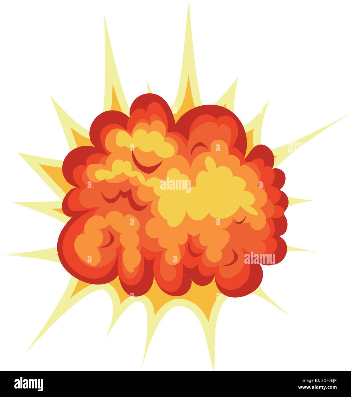 fire cloud of orange and yellow color on white background Stock Vector ...